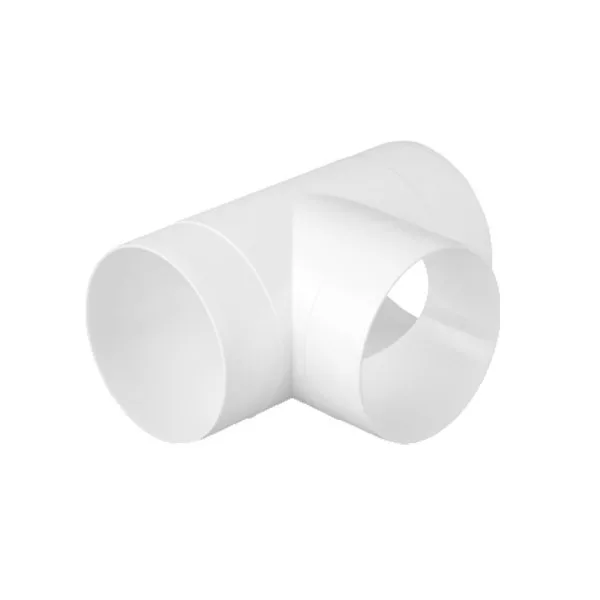 EL02-460 PVC T-JOINT FOR ROUND DUCTS D100MM - Duracell elem,