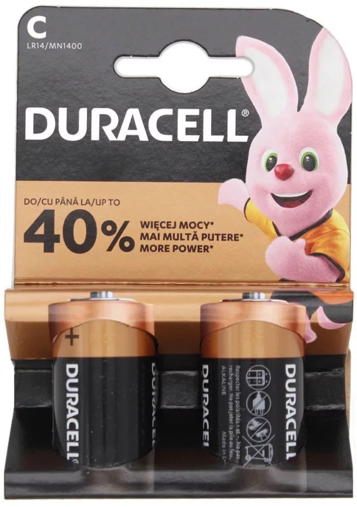 Duracell Basic C baby elem MN1400 (LR14) BL/2 - Duracell ele